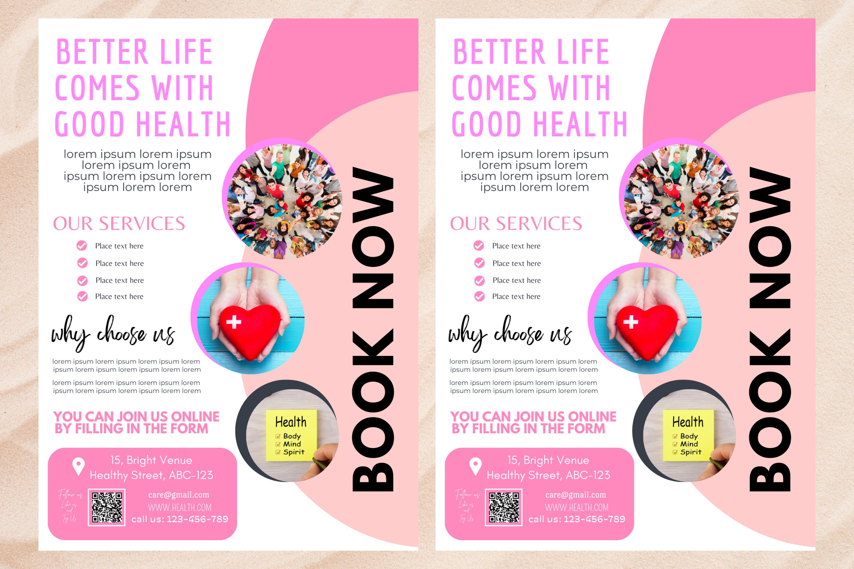 Health Coach FLYER CANVA A4 Flyer Template health Poster Editablediy ...