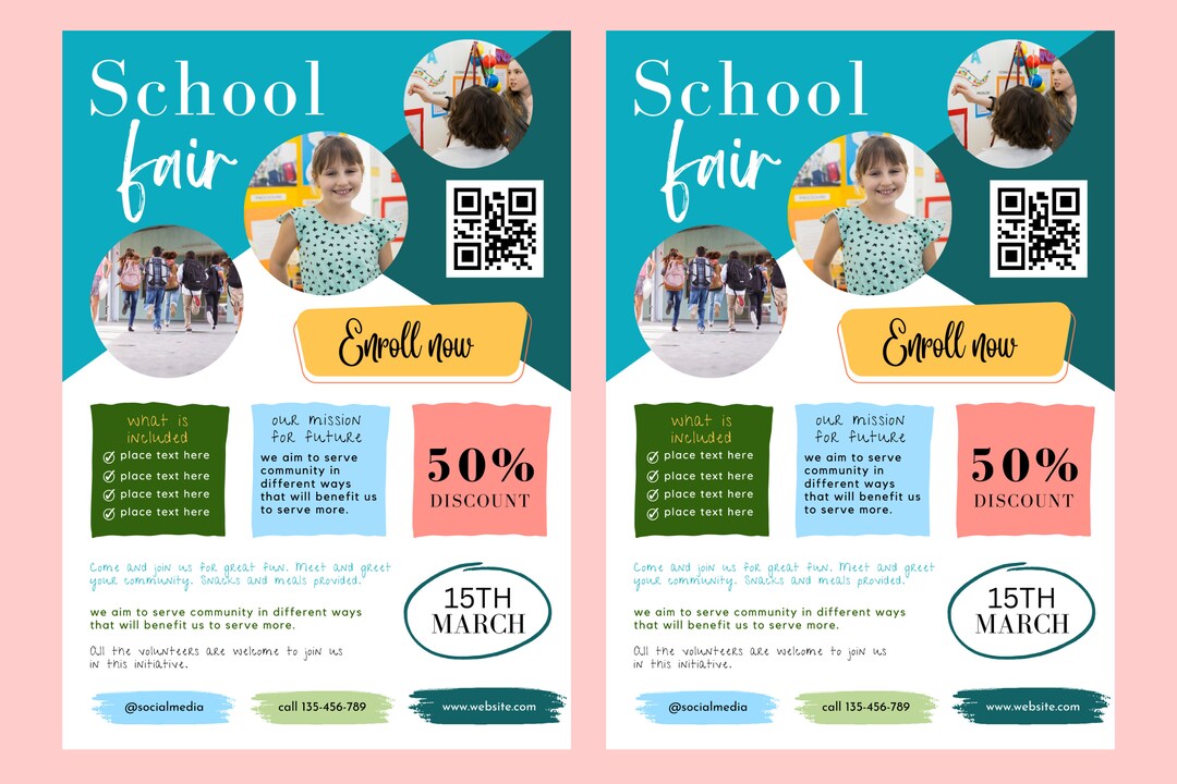 Back to School Fair FLYER CANVA| A4 Flyer Template |health Poster ...