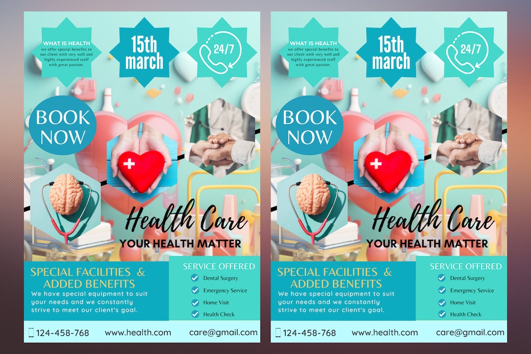 Health Coach FLYER CANVA A4 Flyer Template health Poster Editable Flyer ...