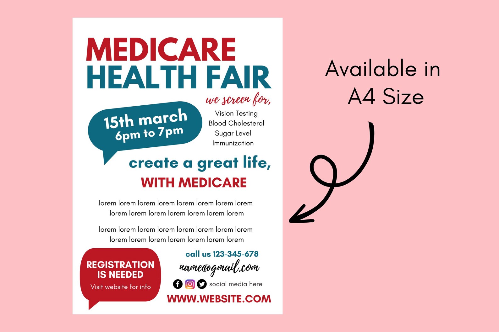 Medicare Health FLYER CANVA| A4 Flyer |health Poster |diy| Medicare ...