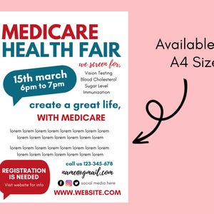 Medicare Health FLYER CANVA| A4 Flyer |health Poster |diy| Medicare ...