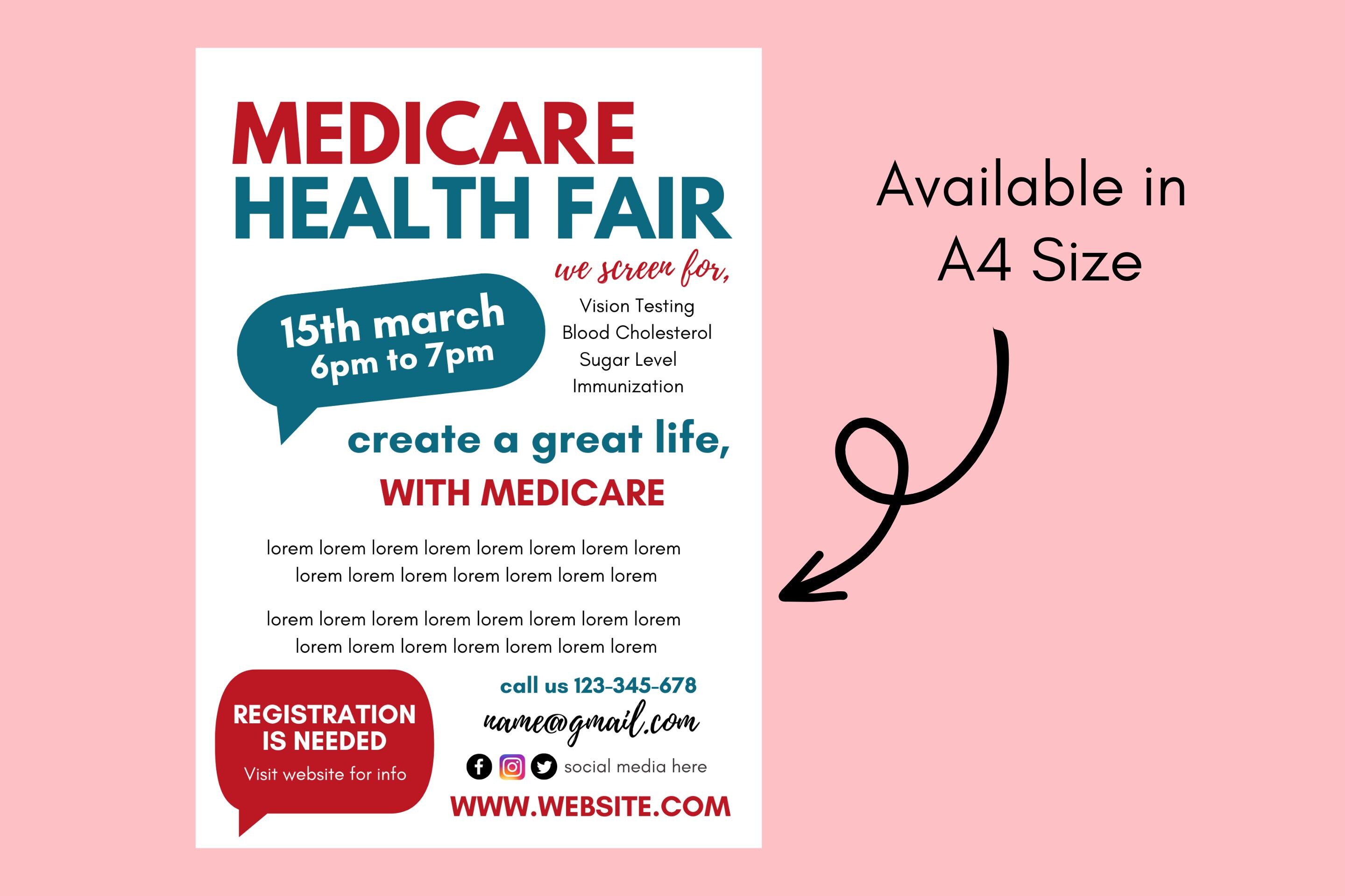 Medicare Health FLYER CANVA| A4 Flyer |health Poster |diy| Medicare ...