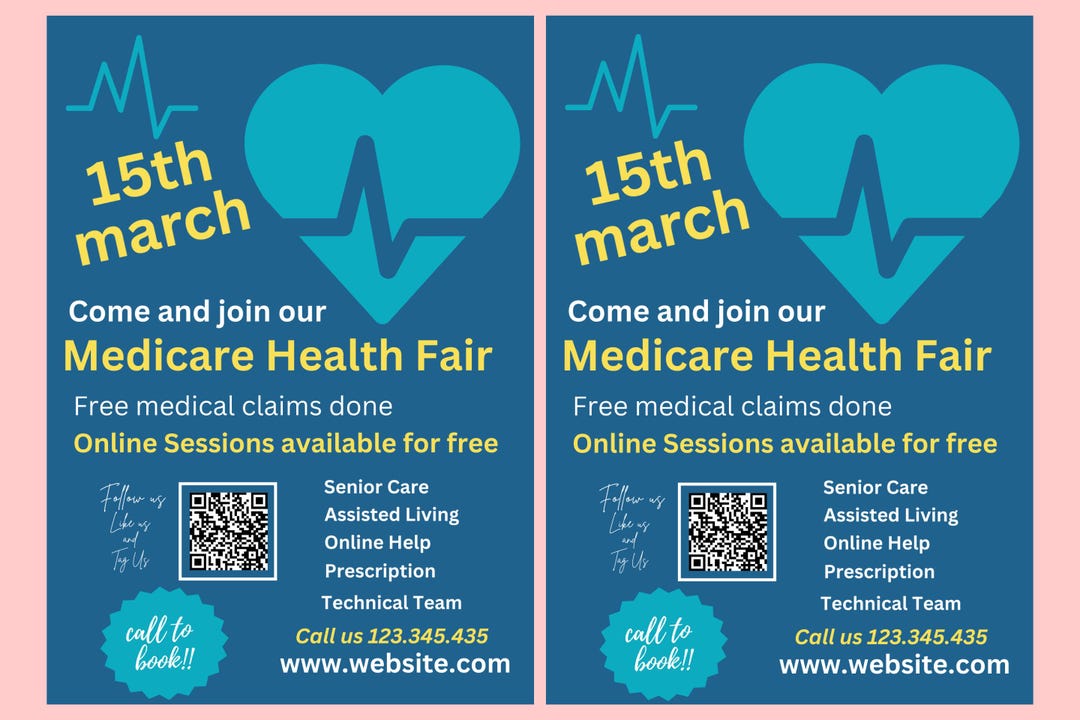 Medicare Health FLYER CANVA| A4 Flyer Template |health Poster|editable ...