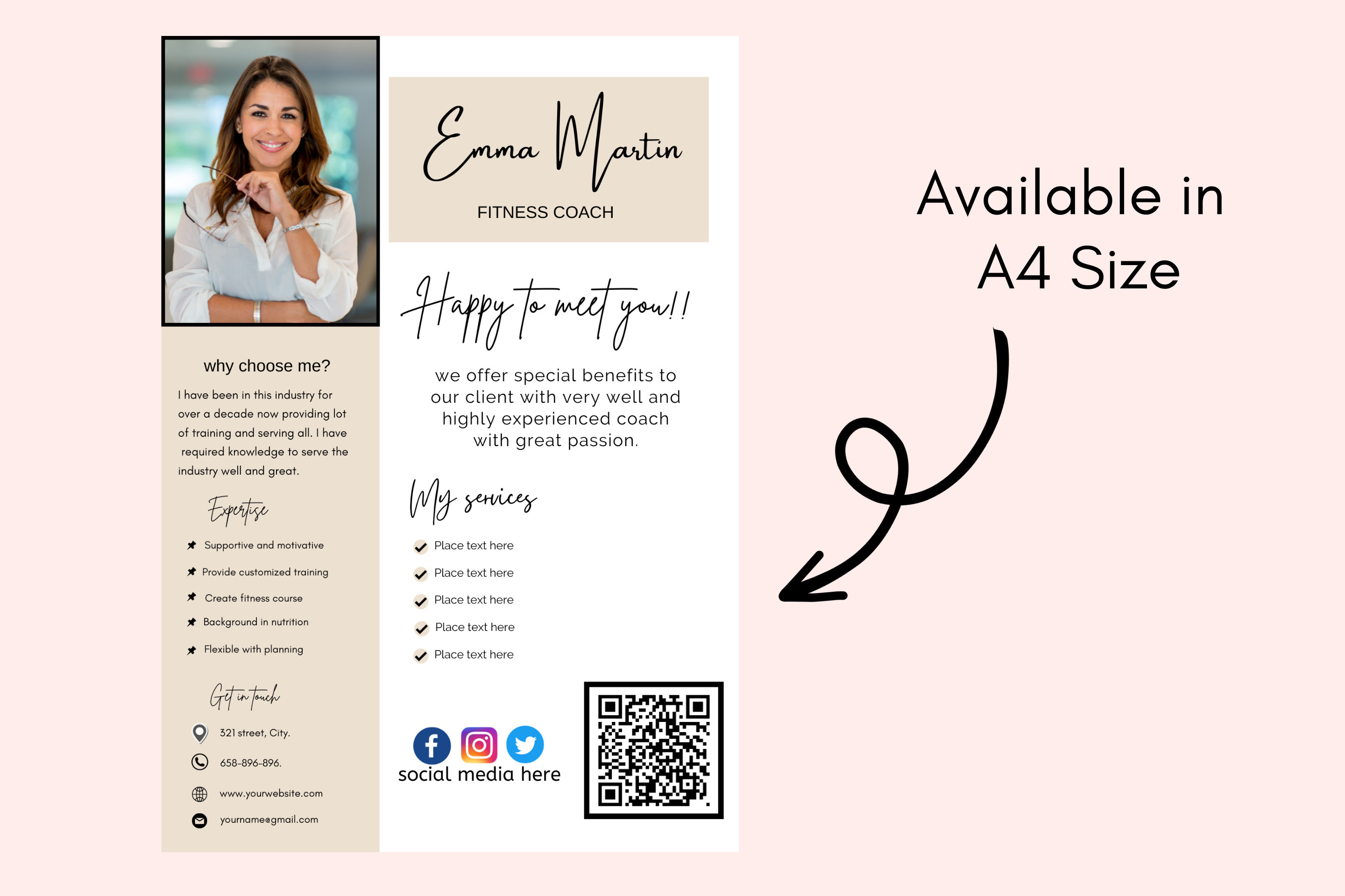 Minimalist Health FLYER CANVA|A4 Flyer|health Poster|editable ...