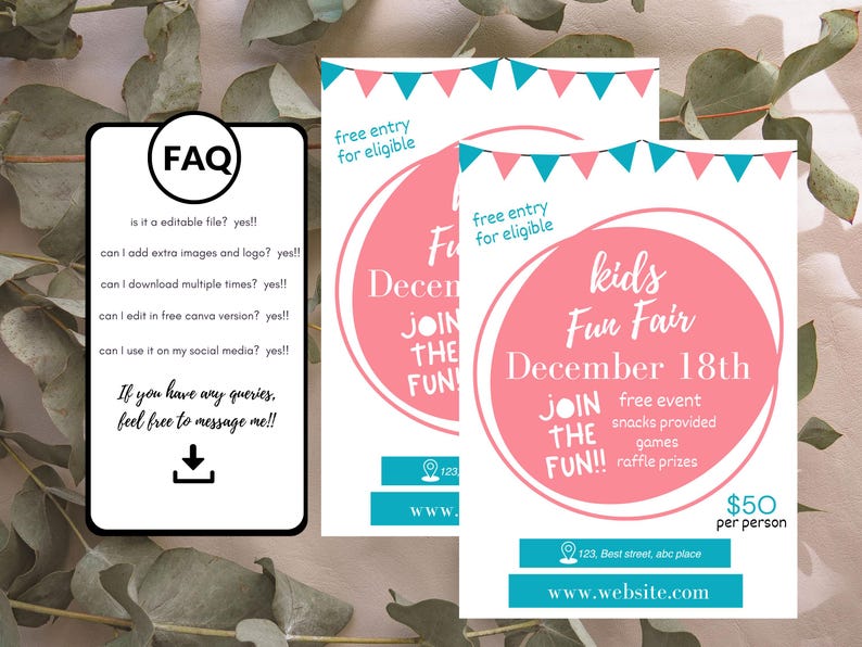Fun Fair FLYER CANVA| A4 Flyer Template |health Poster| Editable Flyer ...