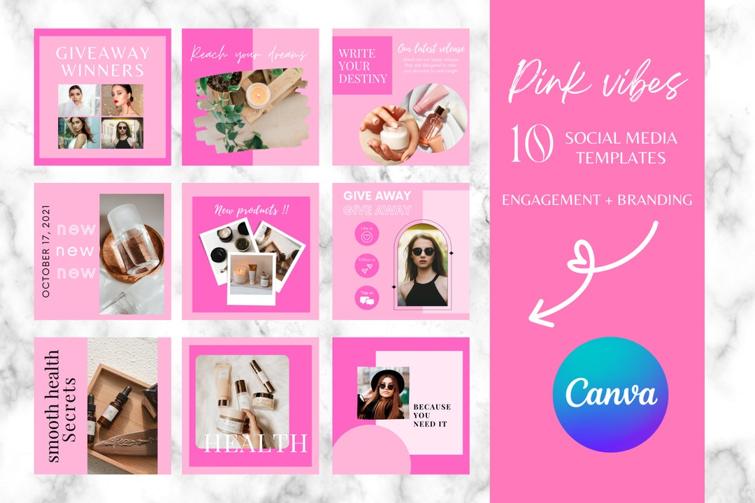 Pink Health FLYER Canva Social Media Flyerinstagram Post Web Banner ...