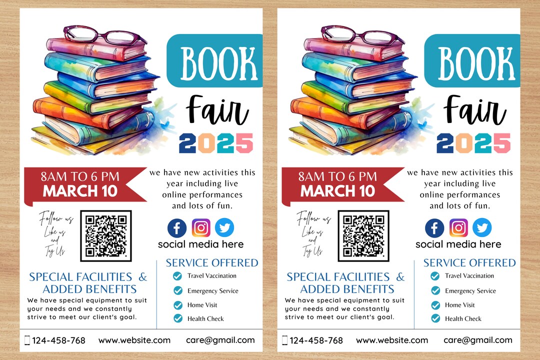 Book Fair FLYER CANVA| A4 Flyer Template |health Poster| Editable Flyer ...