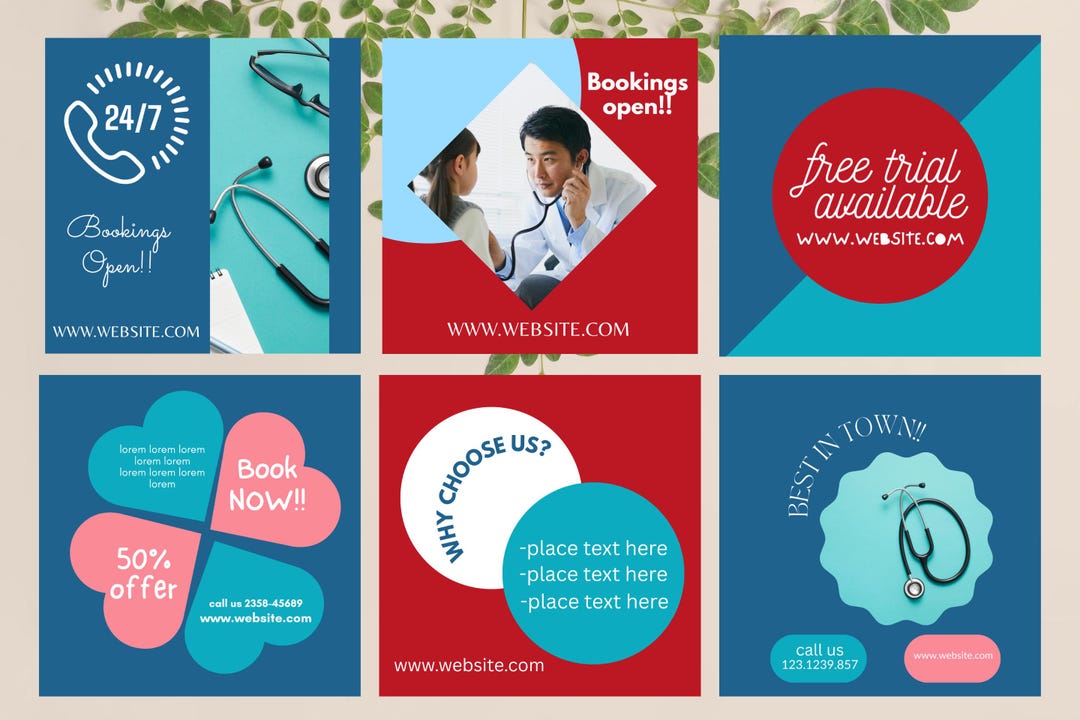 Blue Health FLYER Canva| Social Media Flyer|medicare Instagram Post|web ...