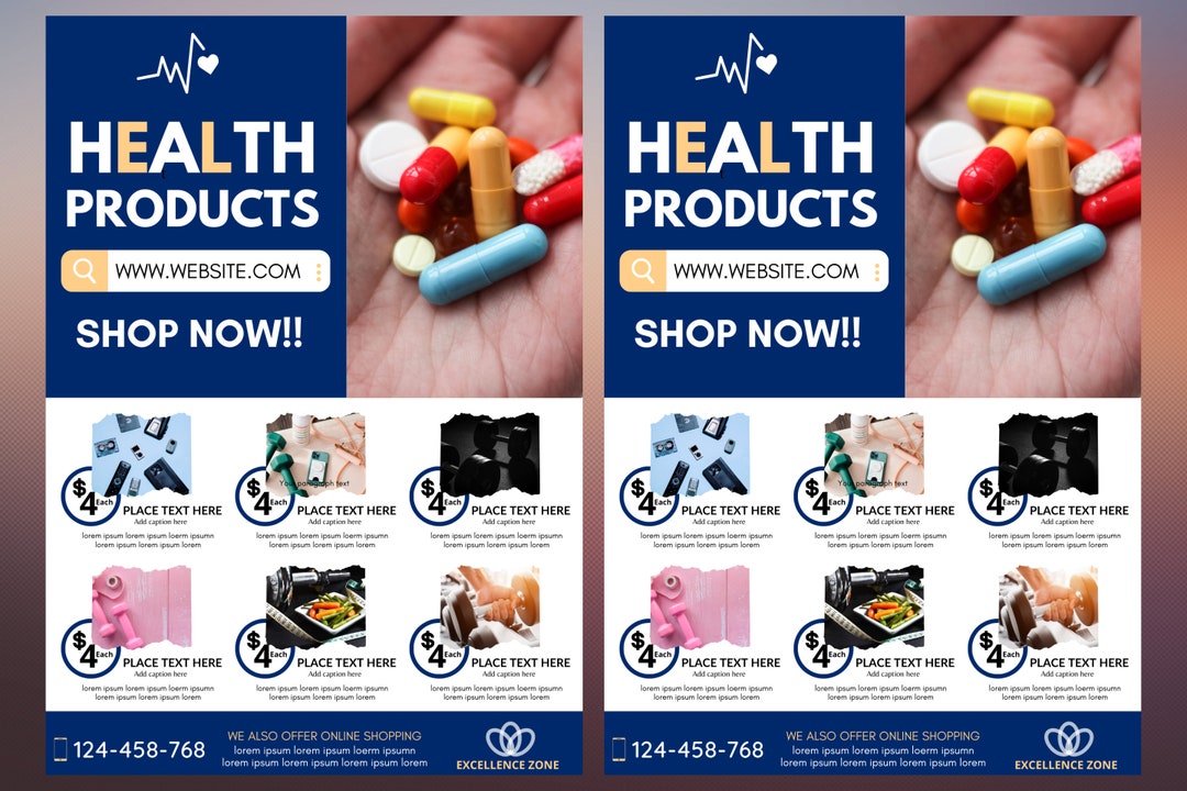 Product Health Flyer|canva| Marketing Flyer|health Poster| Editable ...