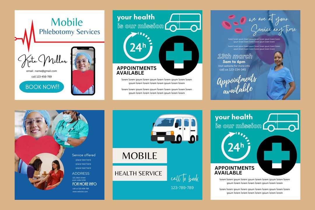 Editable Phlebotomy FLYER Canvasocial Media Flyerinstagram Post web ...