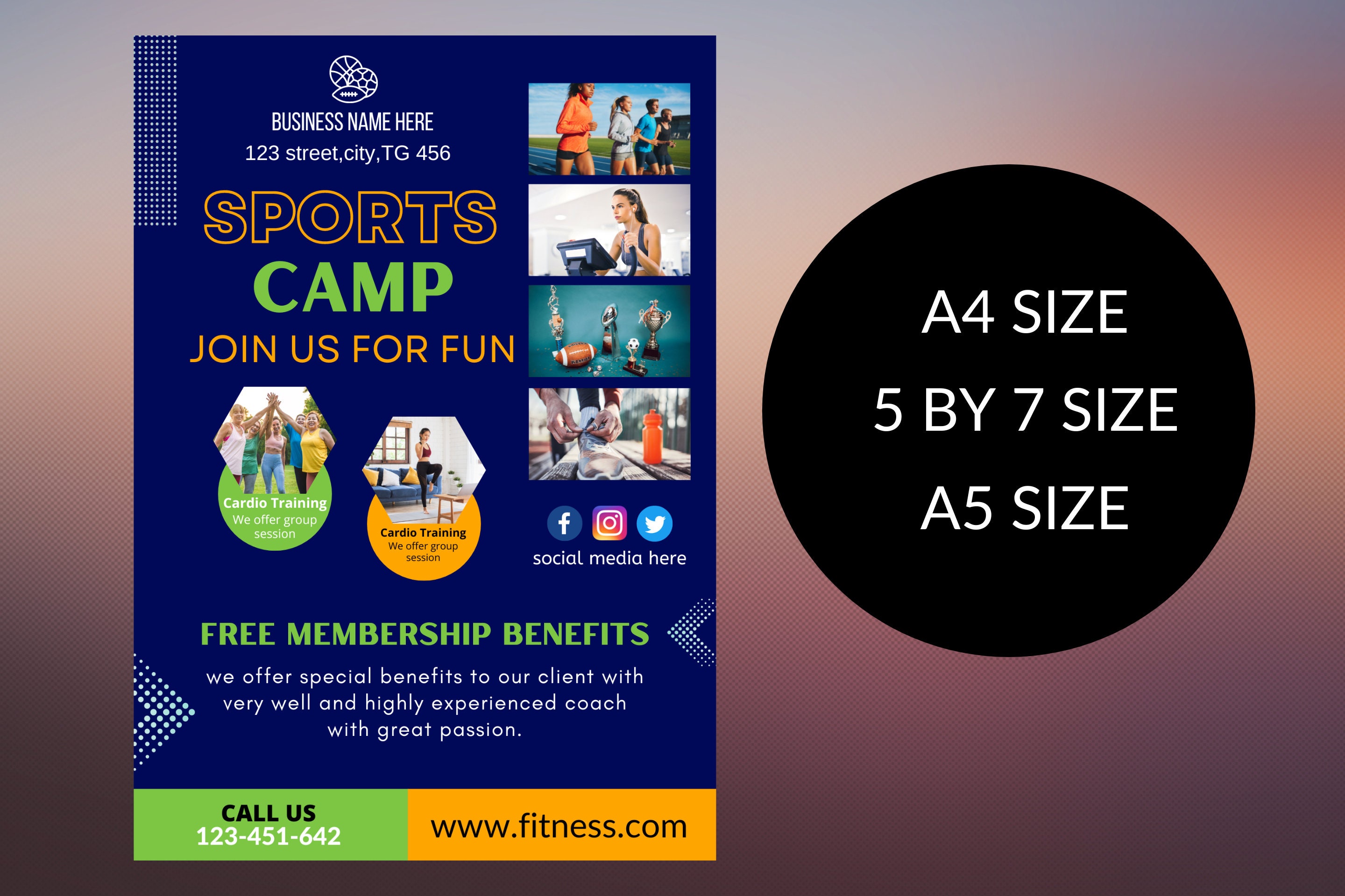 Sports Camp FLYER CANVA| Flyer Template | Editable| Printable| Instant ...