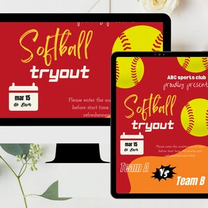 Softball Tryout FLYER A4 Flyer Templatesocial Media Postsports Flyer ...