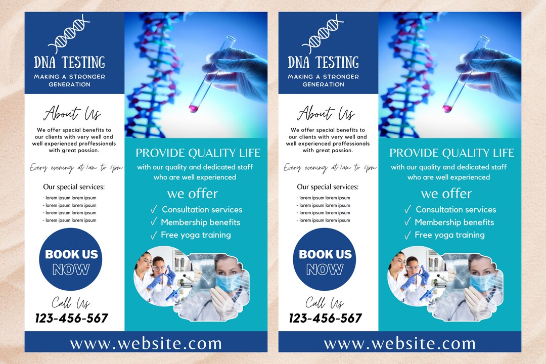 Editable Dna FLYER CANVA| A4 Flyer Template |health Poster| Editable ...