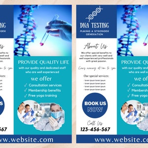 Dna Health FLYER CANVA| A4 Flyer Template |health Poster| Editable|diy ...