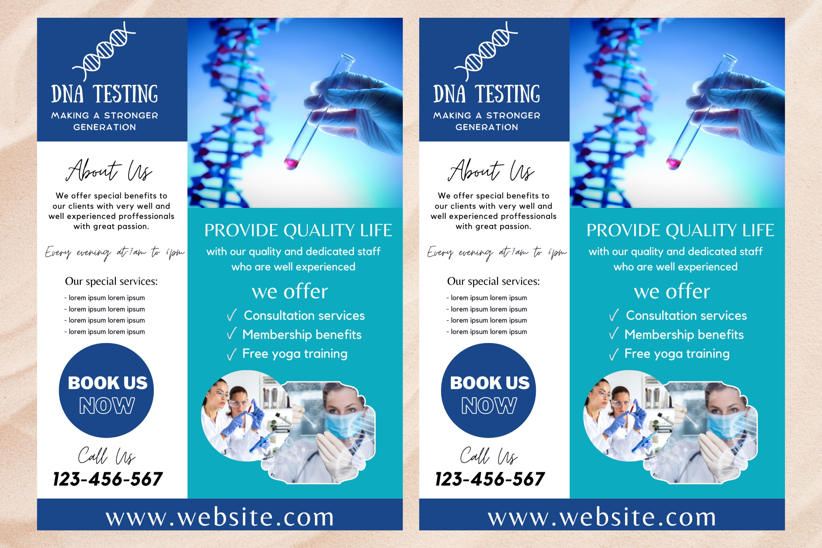 Dna Health FLYER CANVA| A4 Flyer Template |health Poster| Editable|diy ...