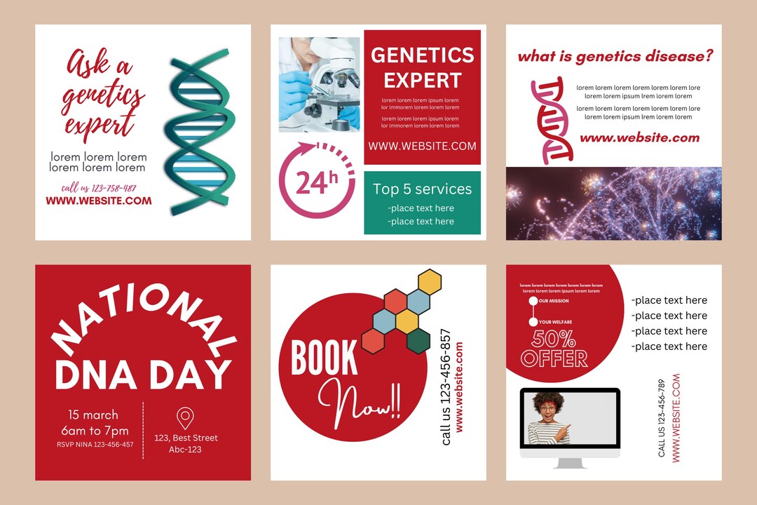 Genetics Instagram FLYER Canva Social Media Flyer Genetics Instagram ...
