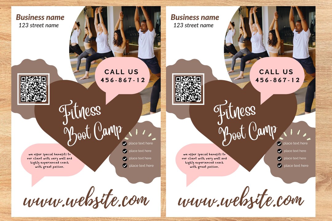 Fitness Flyer CANVA| A4 Flyer Template |boot Camp Flyer Template ...