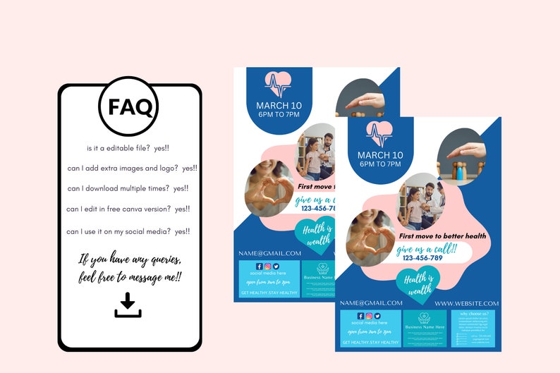 Editable Health FLYER CANVA| A4 Flyer Template |health Poster| Editable ...