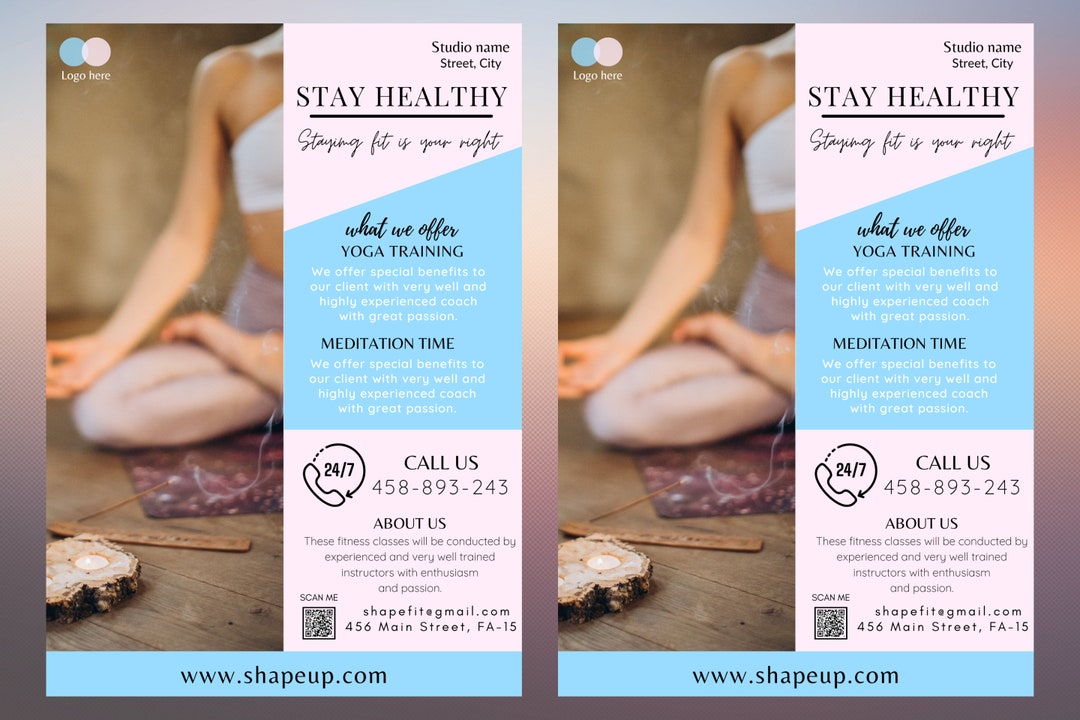 Health Fitness FLYER CANVA| A4 Flyer Template |health Poster| Editable ...