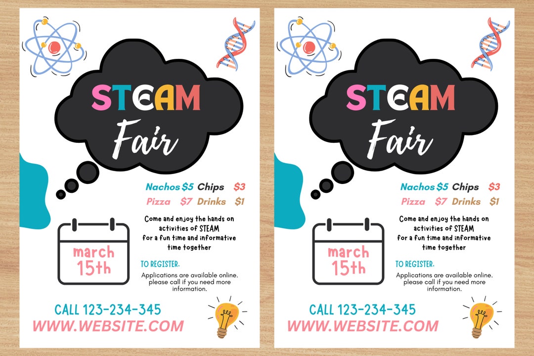 Steam Fair FLYER CANVA| A4 Flyer Template |health Poster| Editable ...