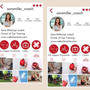 Cpr Health Business Cards | 2 Pack | Personalized | Editable | Gym ...