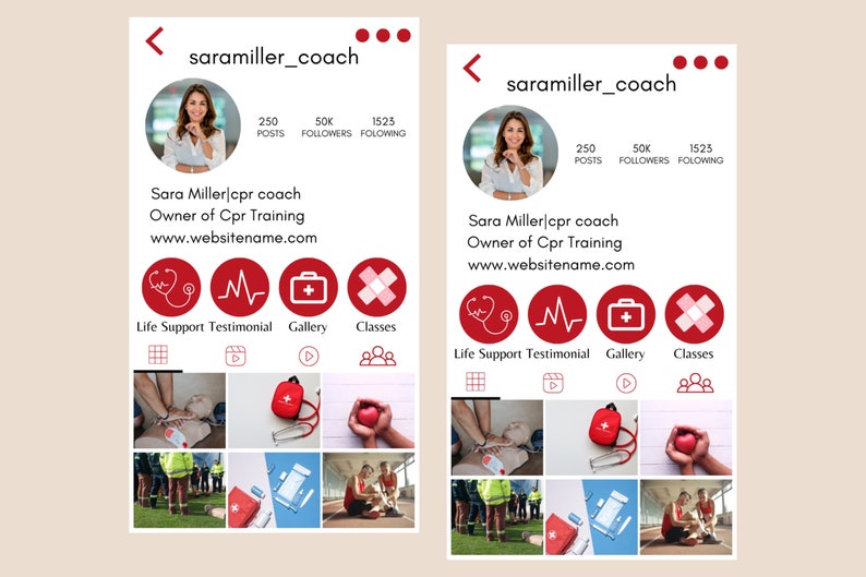 Cpr Health Business Cards | 2 Pack | Personalized | Editable | Gym ...