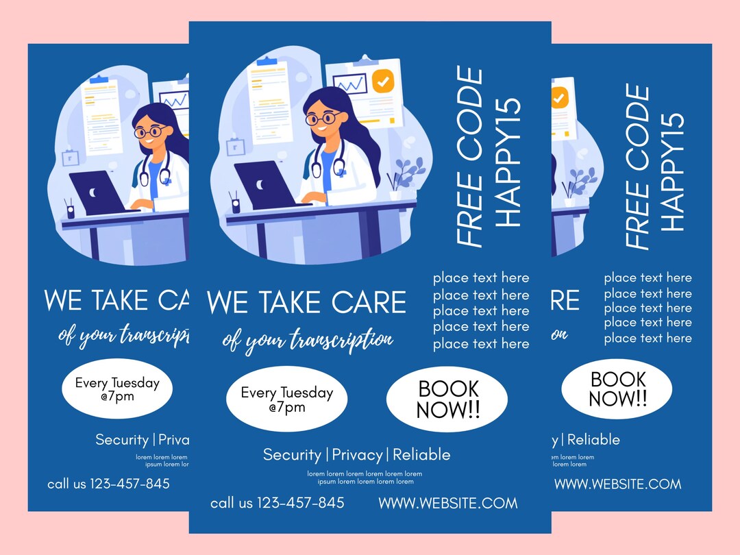 Transcription Health FLYER CANVA| A4 Flyer Template |health Poster ...