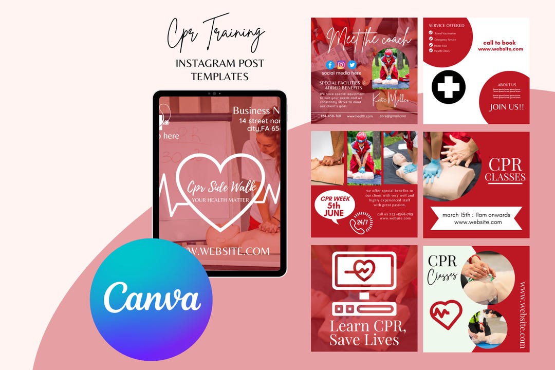Editable Cpr FLYER Canva Social Media Flyer CPR Instagram Post web ...