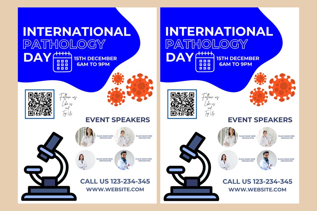 Pathology Health FLYER CANVA A4 Flyer Template health Poster Editable ...