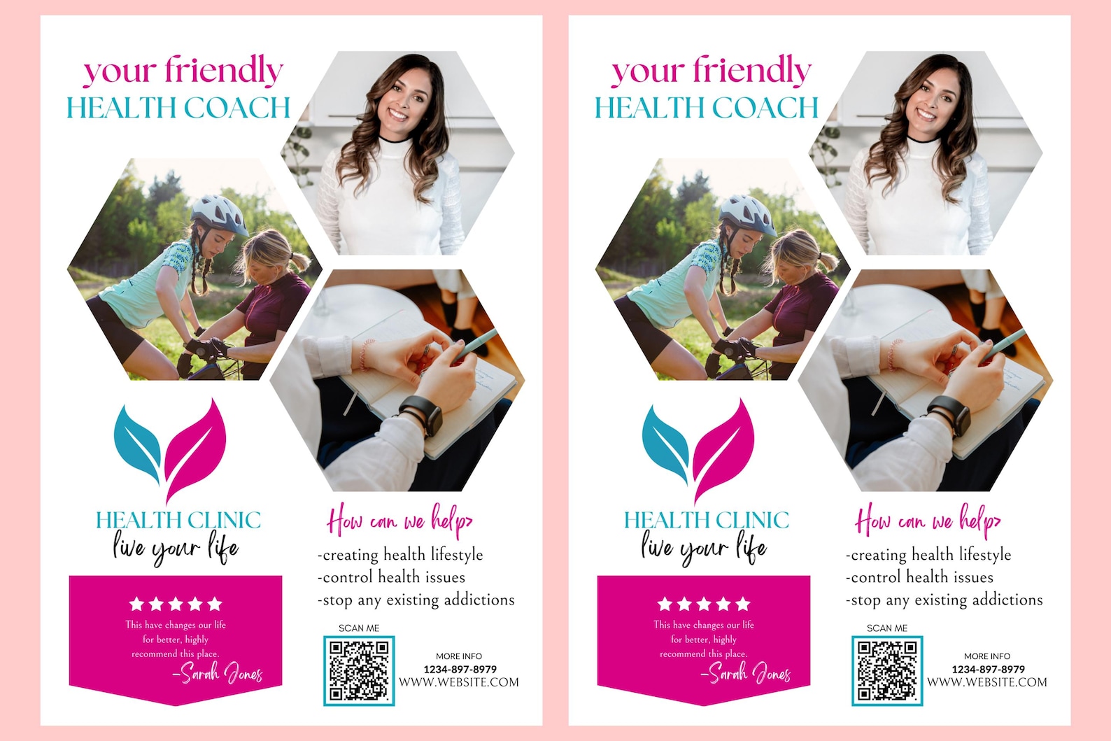 Health Coach FLYER CANVA| A4 Flyer Template |health Poster| Editable ...