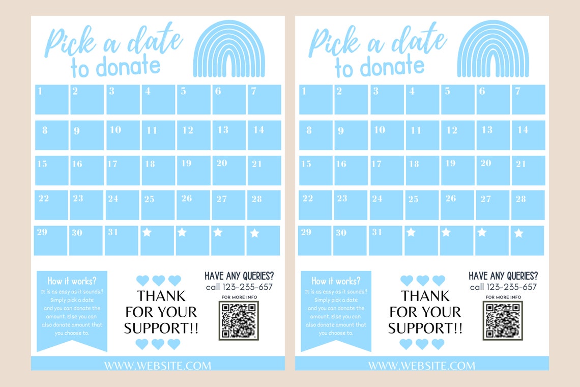 Rainbow Donation FLYER CANVA| A4 Flyer Template | Editable Flyer |diy ...