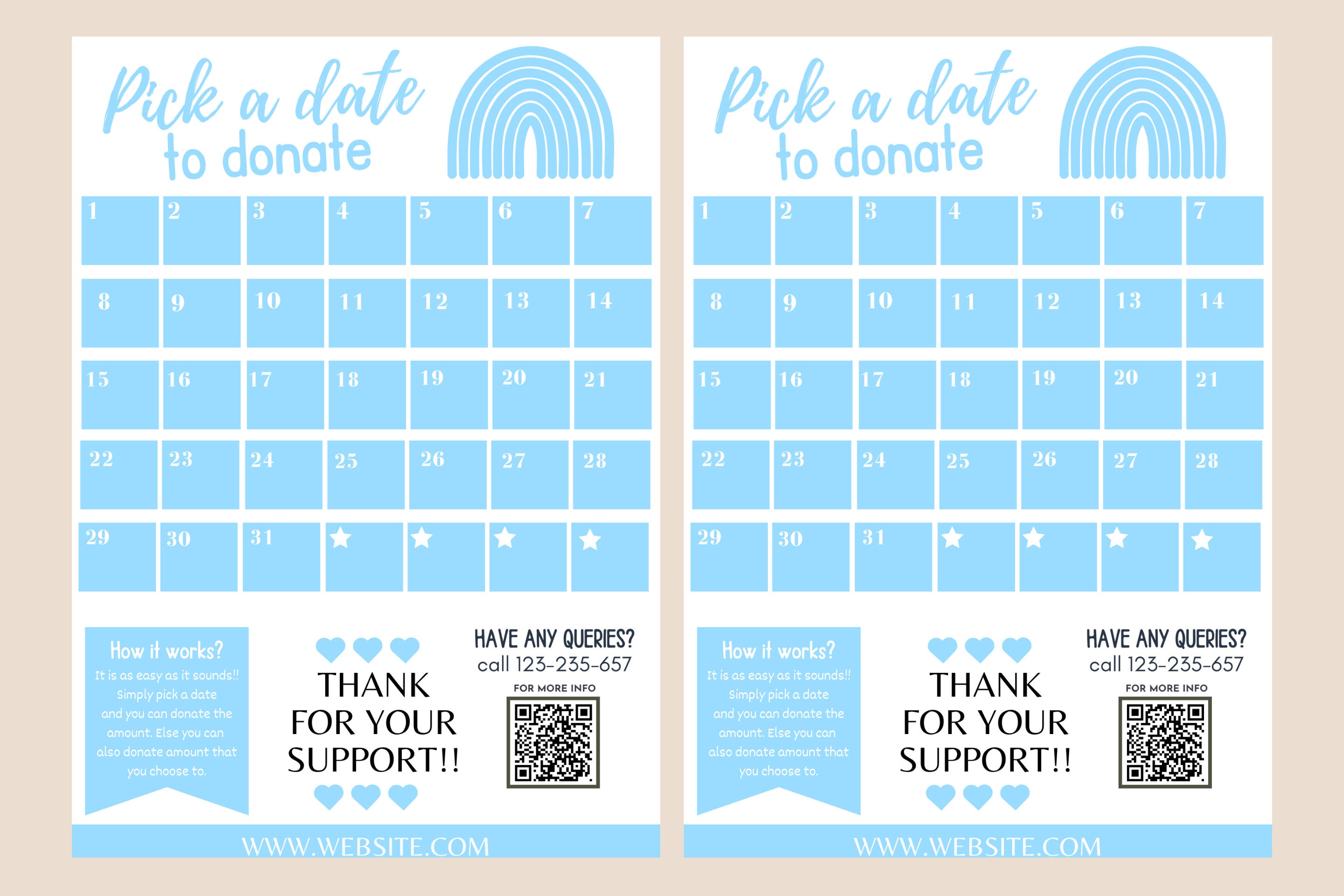 Rainbow Donation FLYER CANVA| A4 Flyer Template | Editable Flyer |diy ...