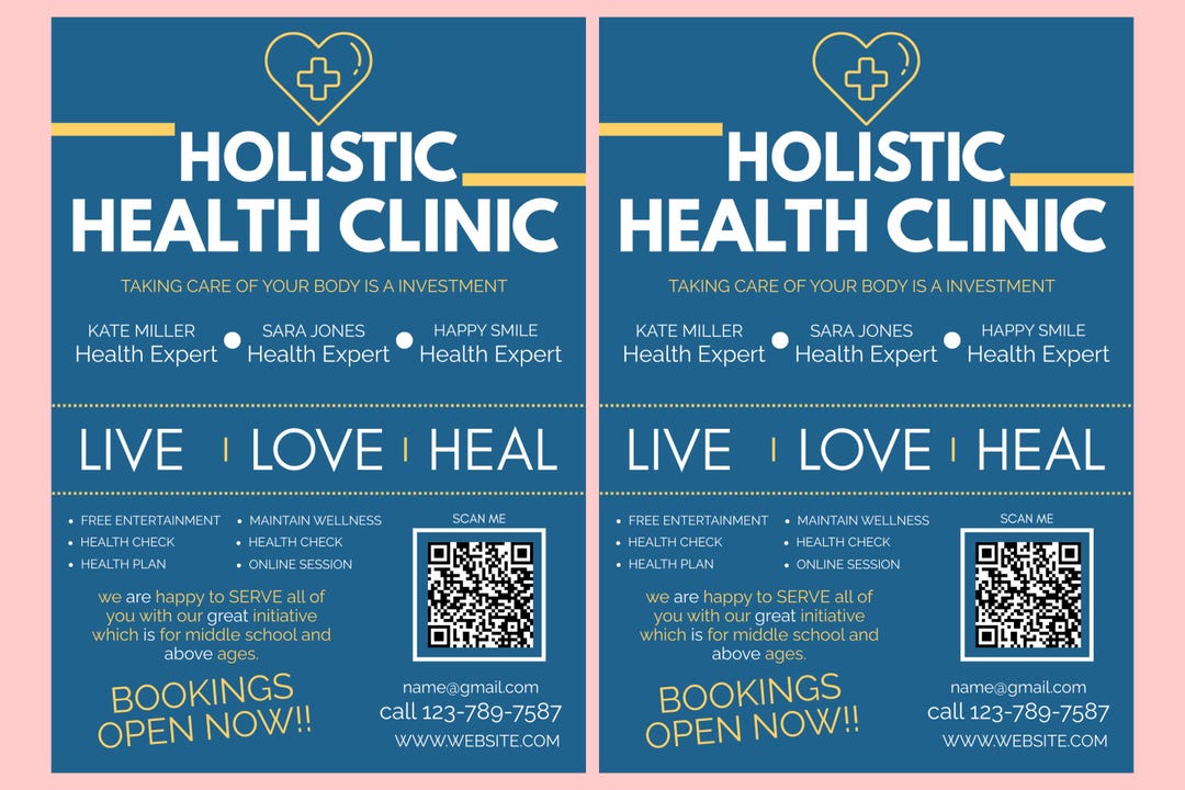 Holistic Health FLYER CANVA| A4 Flyer Template |health Poster|editable ...