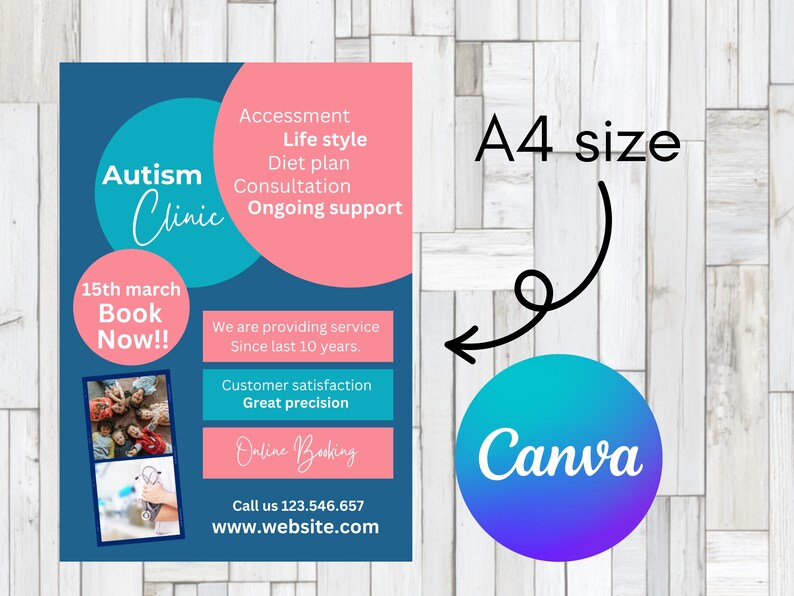Autism Health FLYER CANVA| A4 Flyer Template |health Poster|editable ...