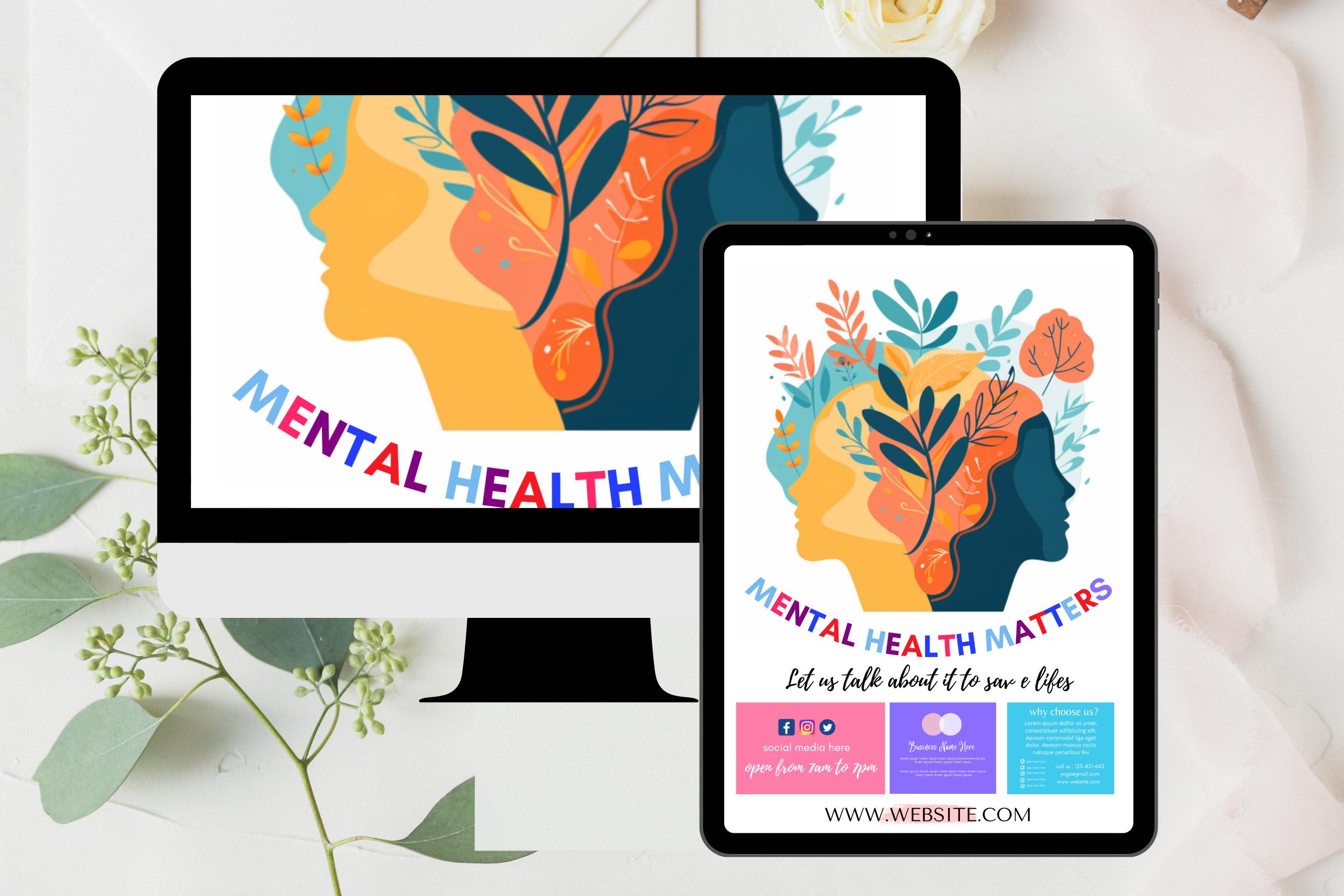 Mental Fair FLYER CANVA| A4 Flyer| Fair Flyer |health Poster| Editable ...
