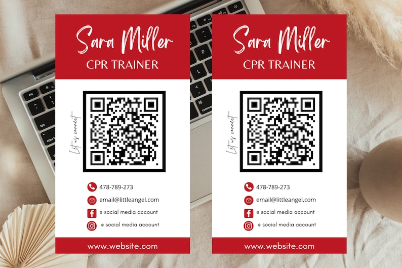 Cpr Health Business Cards | 2 Pack | Personalized | Editable | Gym ...