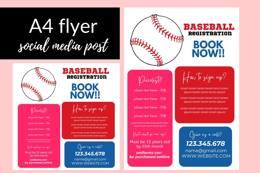 Editable Sports FLYER Canva|a4 Flyer|instagram Post Template|social ...