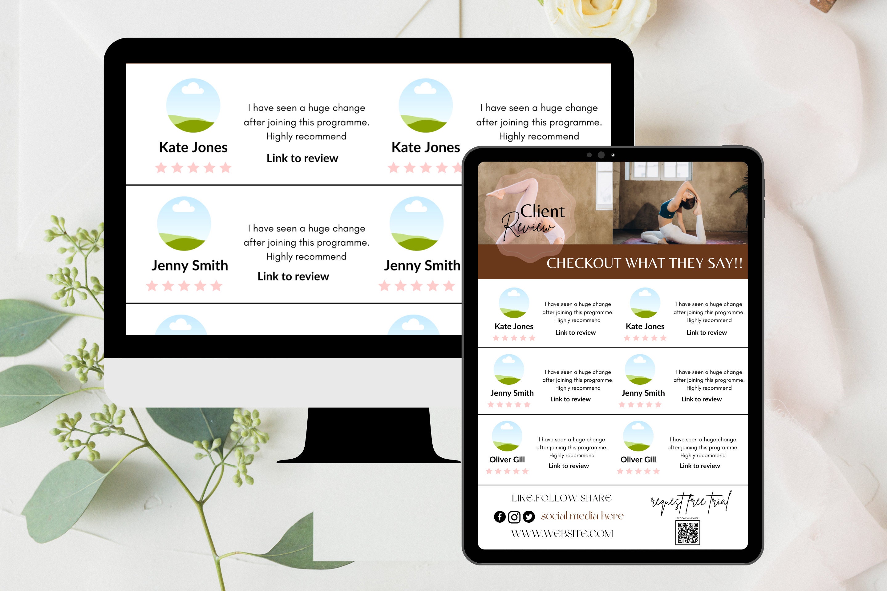 Health Testimonial FLYER CANVA A4 Flyer Template health Poster Editable ...