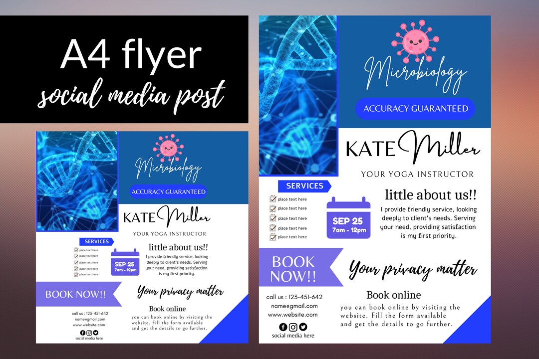Editable Testing FLYER CANVA A4 Flyer Templatesocial Mediasports Flyer ...
