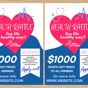 Health Raffle FLYER CANVA| A4 Flyer Template |health Poster|editable ...