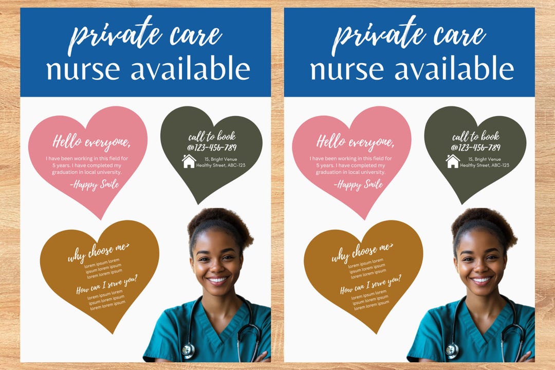 Editable Nurse FLYER CANVA| A4 Flyer Template |health Poster|editable ...