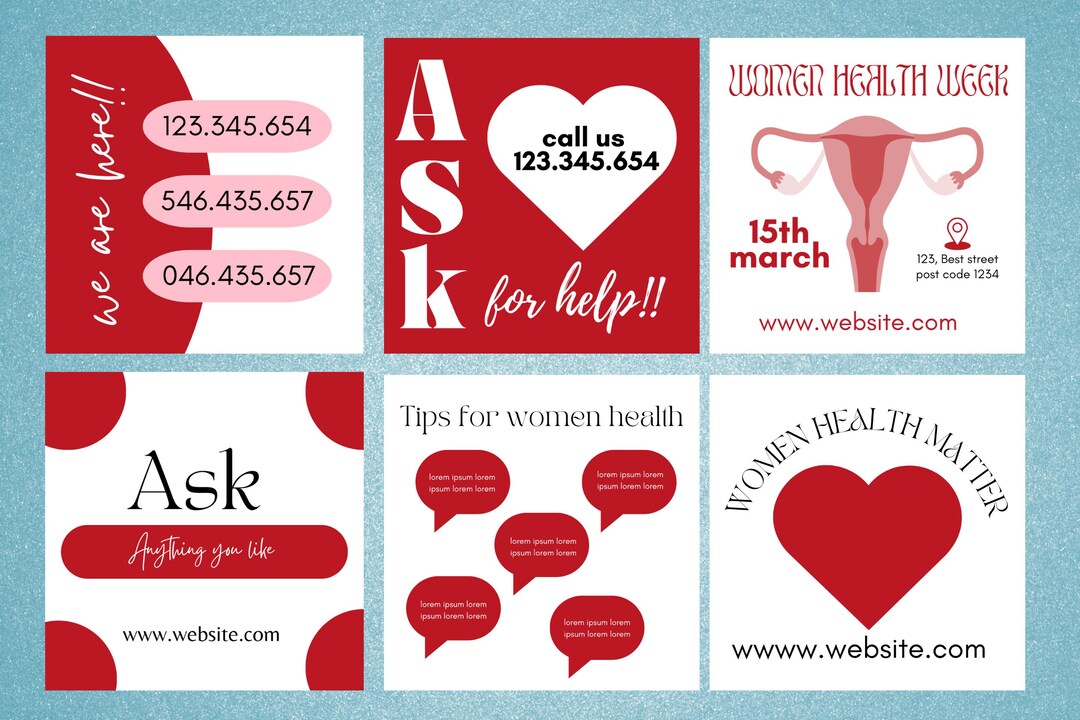 Women Health FLYER Canva| Social Media Flyer|women Instagram Post|web ...