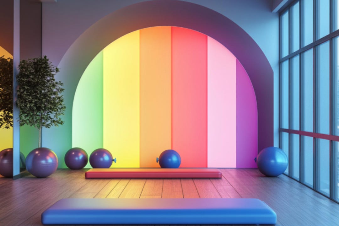 Rainbow Fitness Health Background| Gym Background| Coach Back Ground ...