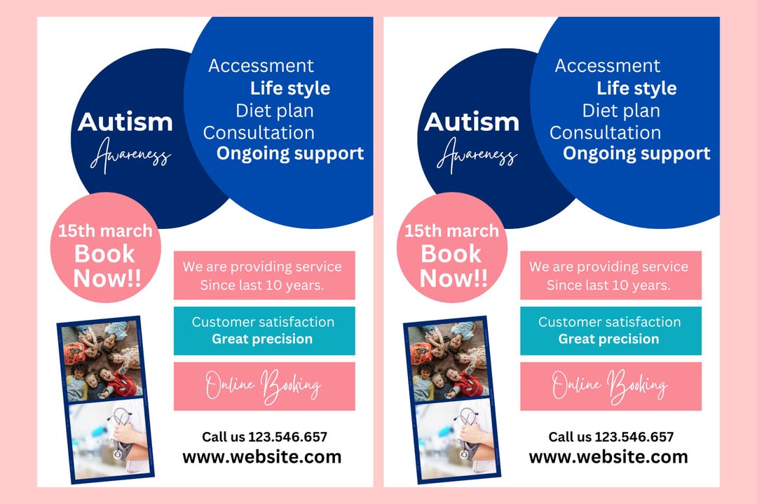 Autism Health FLYER CANVA| A4 Flyer Template |health Poster| Editable ...