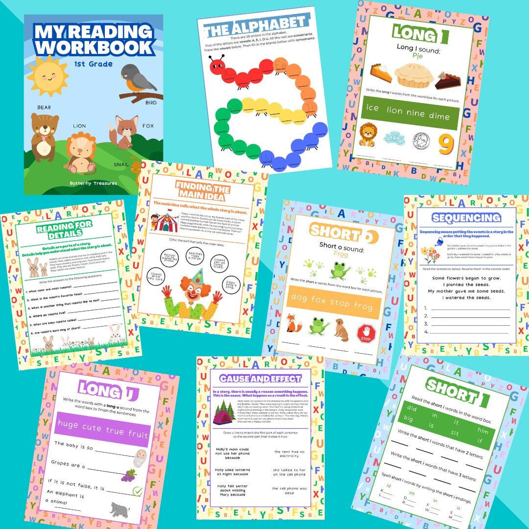 My Reading Workbook, Kids Activity Book, Busy Book, Kids Activities ...