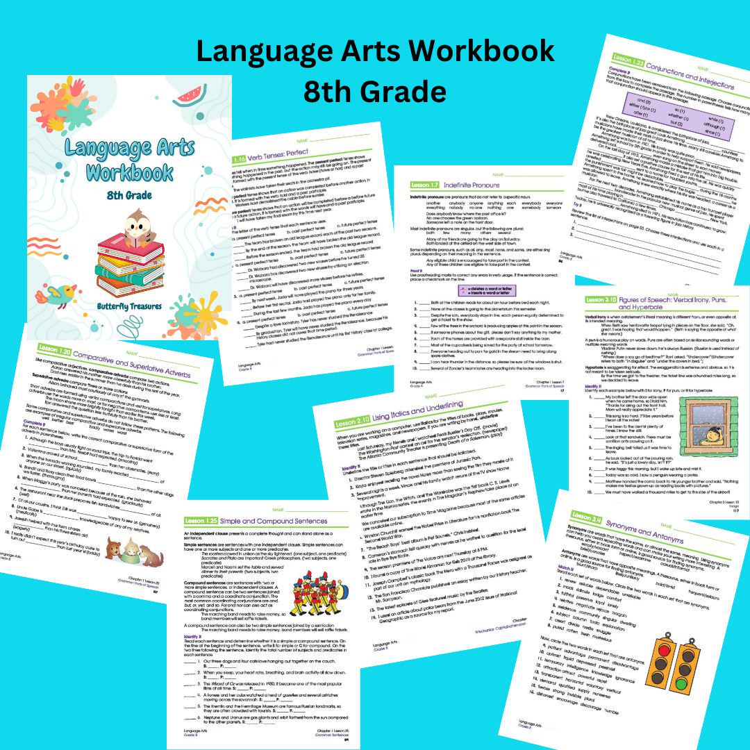 Language Arts Workbook, Learning Binder, Workbook for Kids, Grammar - Etsy