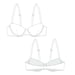 2 Bra Flat Sketches – Balconette and T-shirt Bra Templates - Etsy