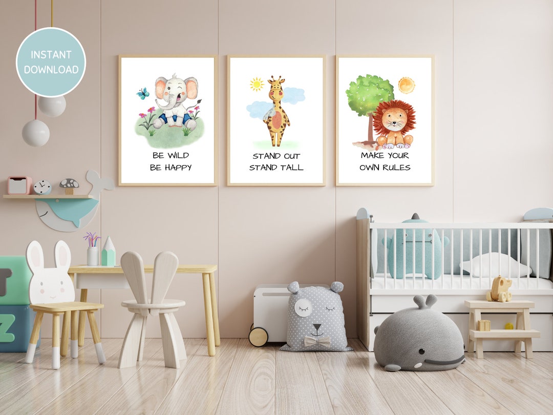 Art for Kids Hub, Safari Nursery Wall Art, Baby Nursery Decor, Digital ...