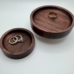 Plain Wood Ring Dish, Round Ring Dish, Walnut Ring Dish - Etsy