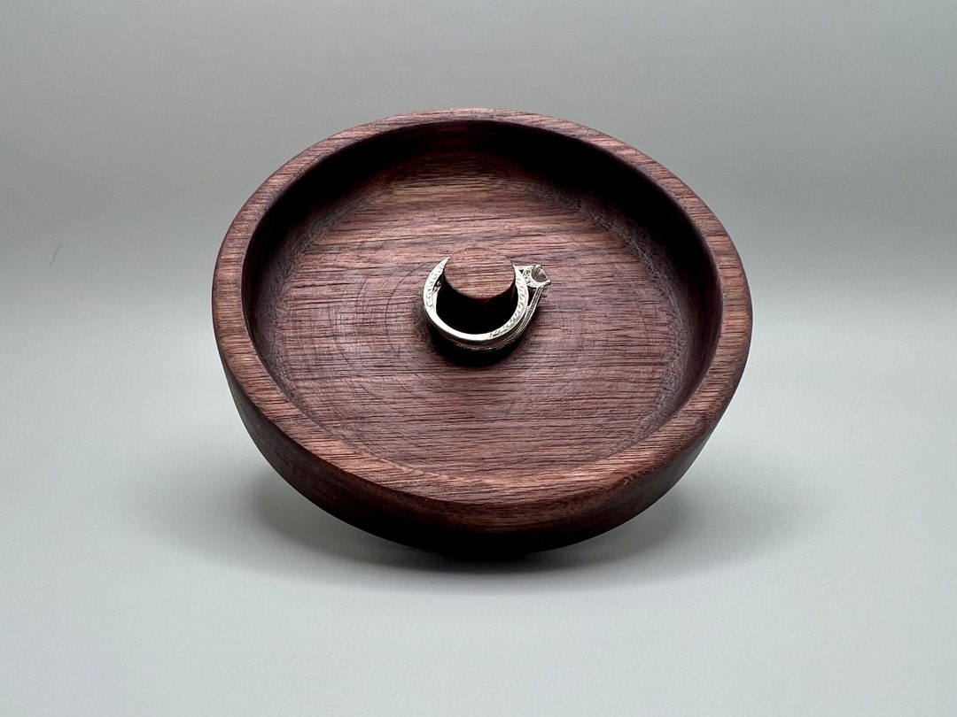 Shallow Wood Ring Holder With Optional Personalized Engraving, Shallow ...